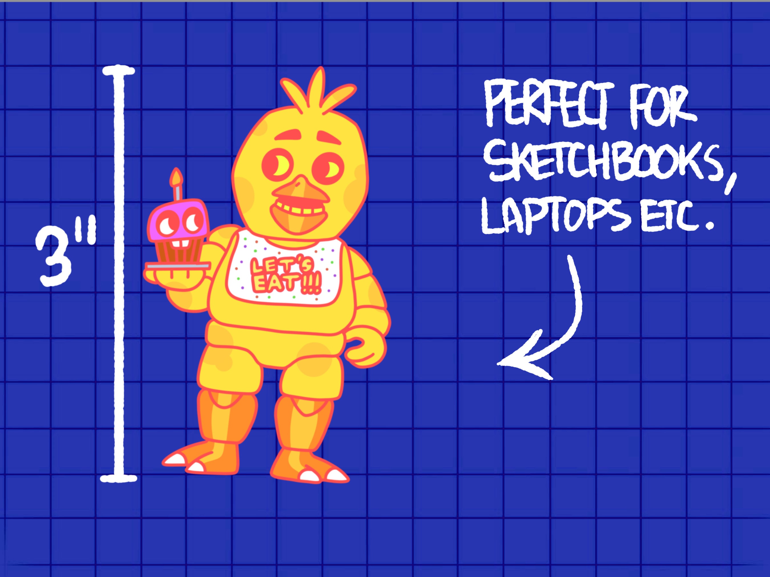 FNAF Chica Sticker | Gloss, Matte, or Holo Variant - Etsy
