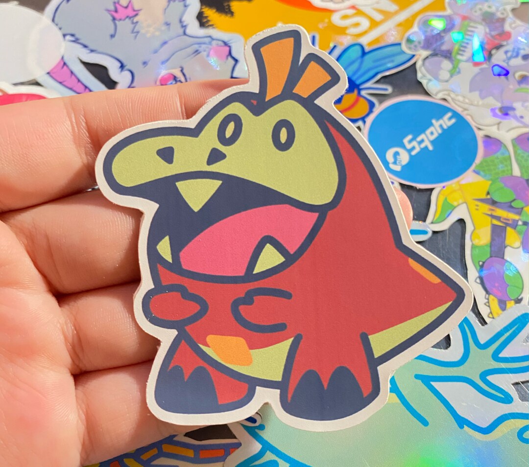 Pokémon Fuecoco Inspired Sticker Cute Weirdcore Pokémon Scarlett ...