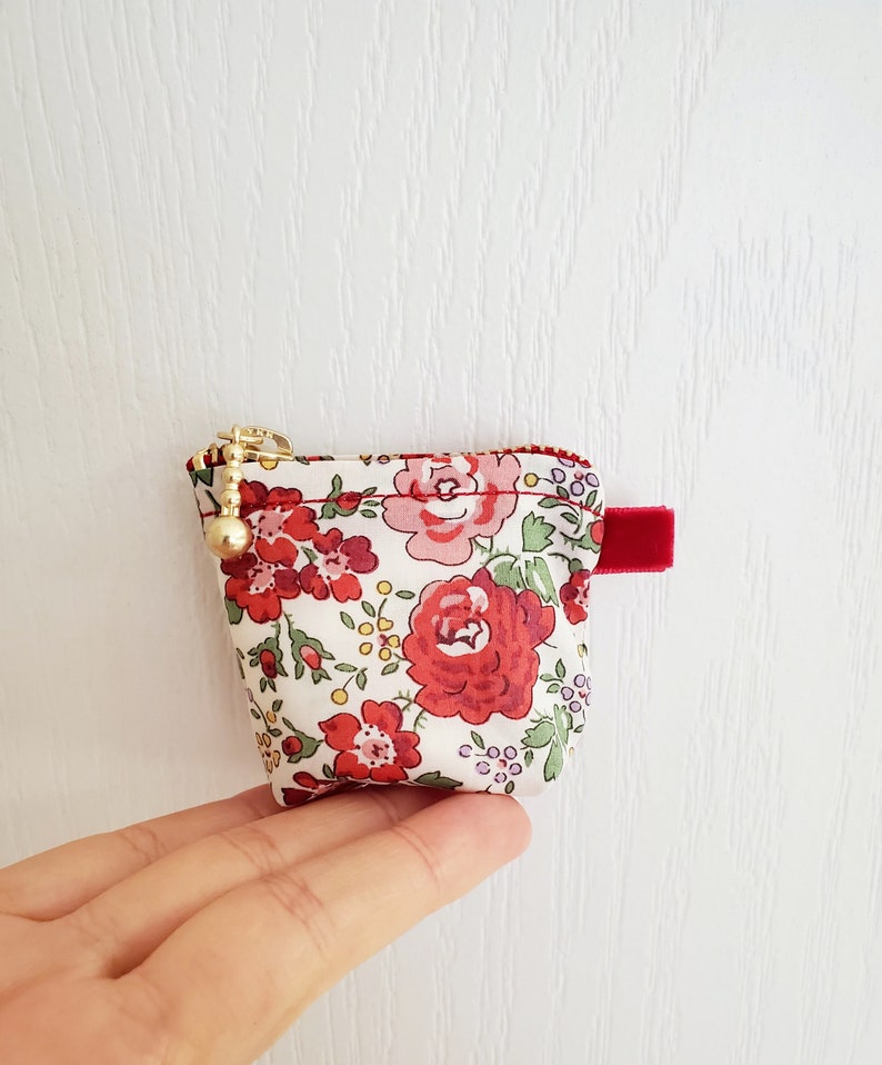 Liberty Mini Pouch / Fabric Pouch / Flower Print Bag / Mini Zipper ...