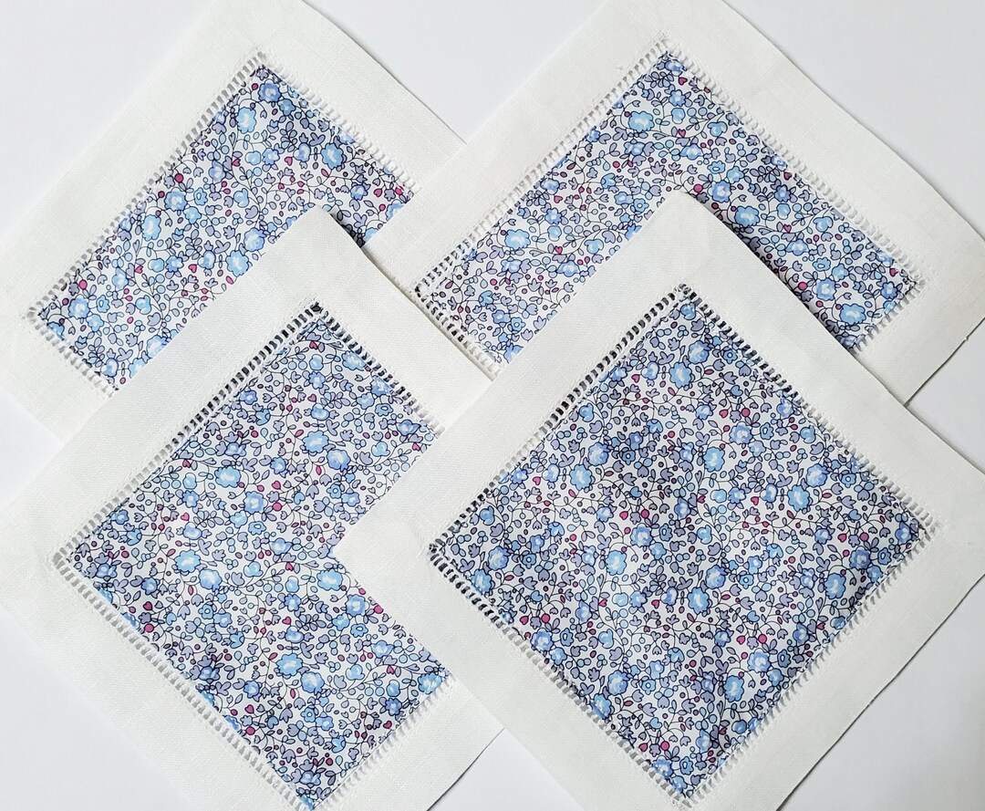 Liberty Cocktail Napkins, Linen Cloth Napkin Coasters Liberty of London ...