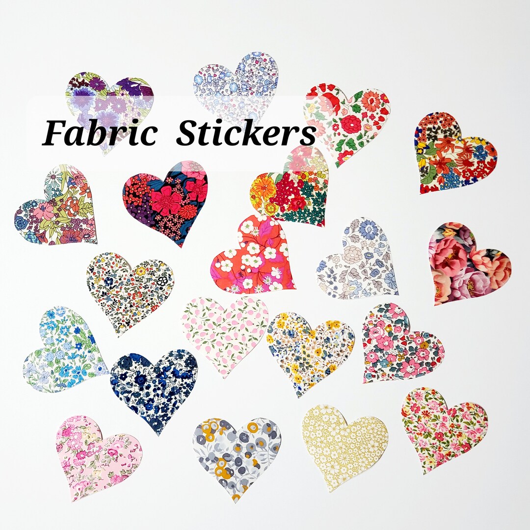 20pcs Fabric STICKER / Liberty Tana Lawn Sticker Pack / All Different ...