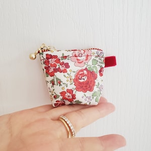 Liberty Mini Pouch / Fabric Pouch / Flower Print Bag / Mini Zipper ...
