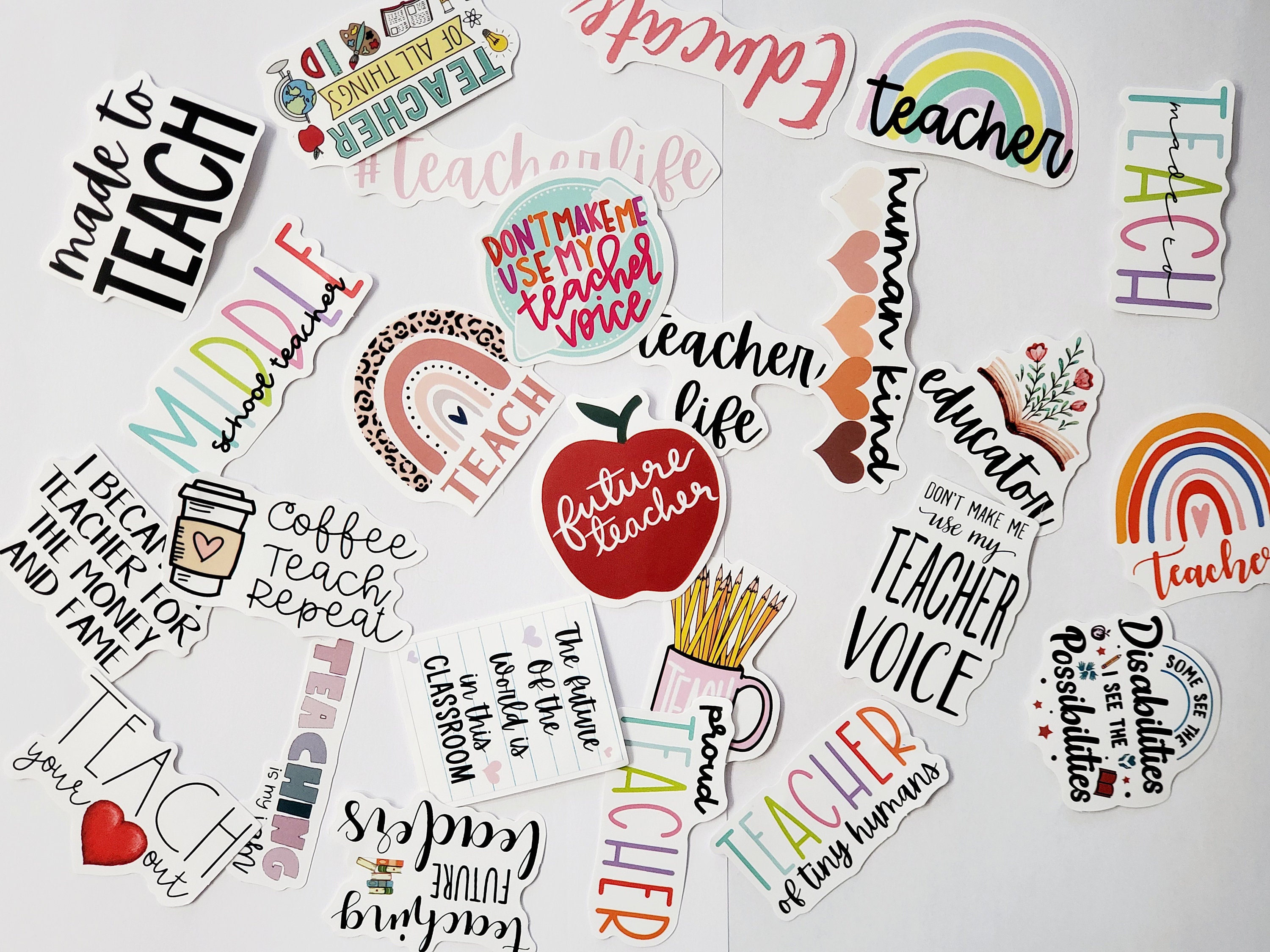 25 Mixed Prints STICKER / Theme teacher Hawaii - Etsy