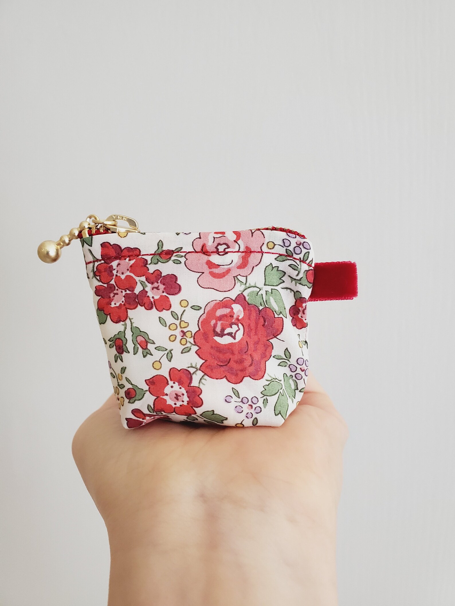 Liberty Mini Pouch / Fabric Pouch / Flower Print Bag / Mini Zipper ...
