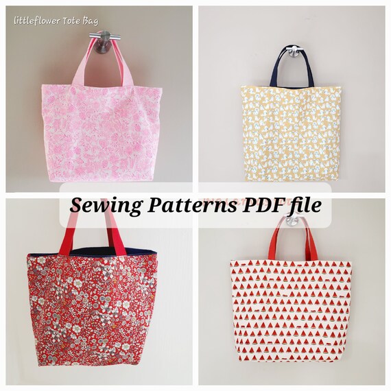 PDF File / Tote Bag PDF Sewing Pattern FOUR Sizes Instant | Etsy