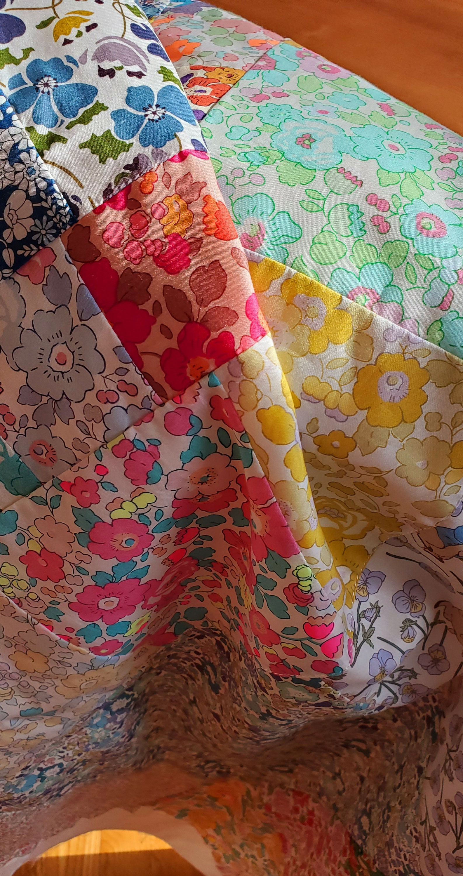Liberty Tana Lawn Patchwork Blanket, SUPER SOFT Handmade Minky Blanket ...