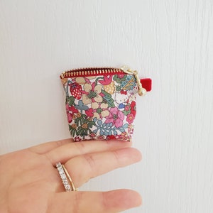 Liberty Mini Pouch / Fabric Pouch / Flower Print Bag / Mini Zipper ...