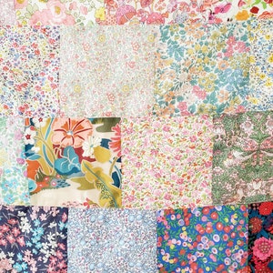 Liberty Patchwork Blanket 30" X 36" / 72 All Different Prints/ Liberty ...