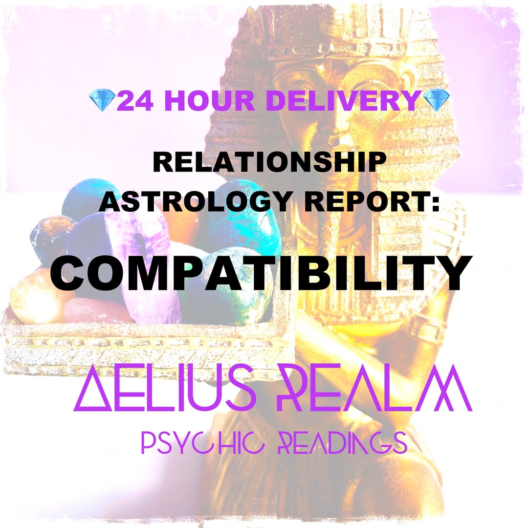 Compatibility Report Couples Natal Chart Astrology Zodiac Report - Etsy