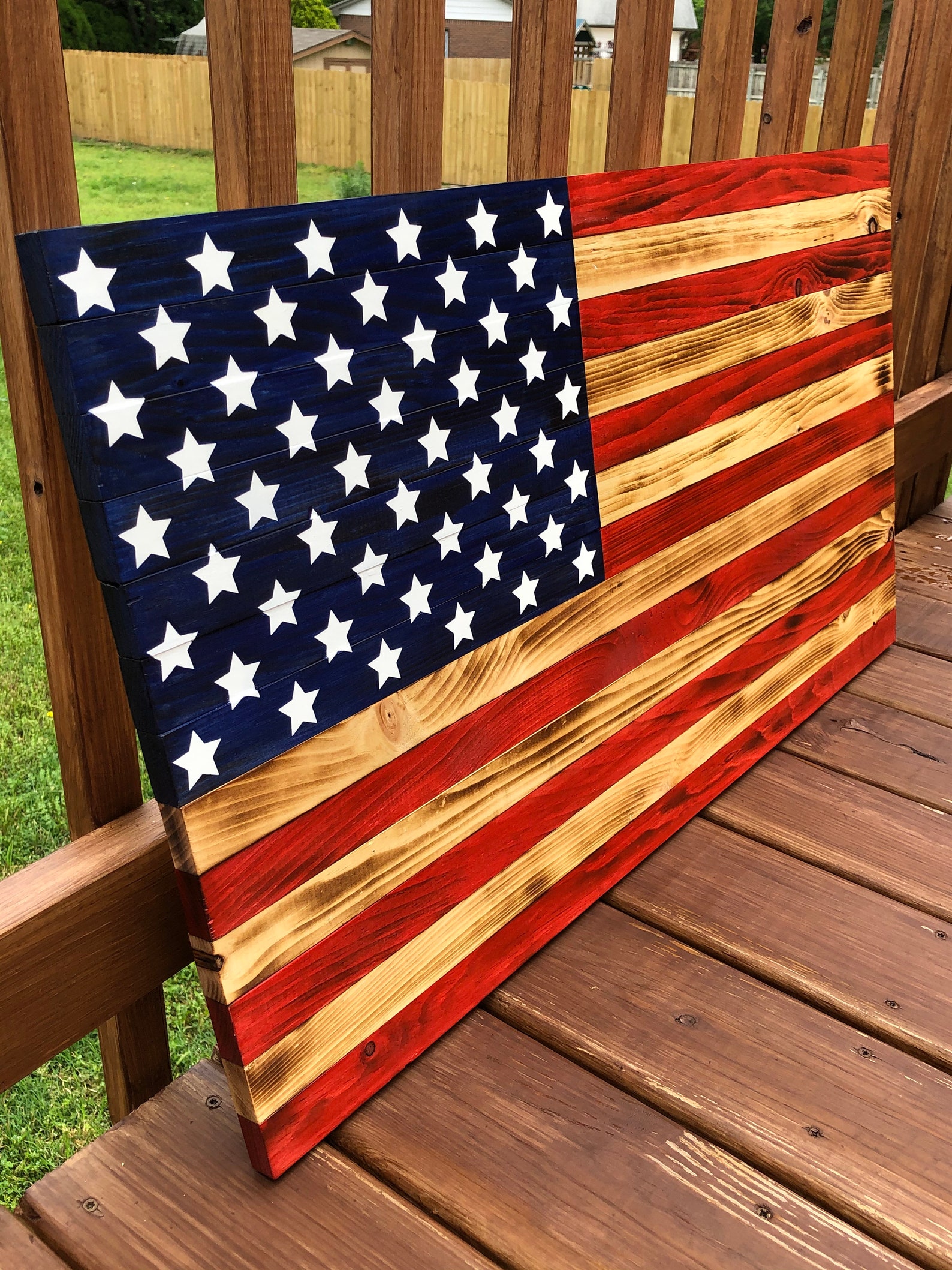 American Flag, Rustic American Flag - Etsy