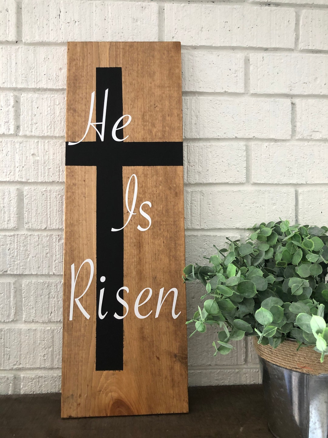 He is Risen Sign - Etsy