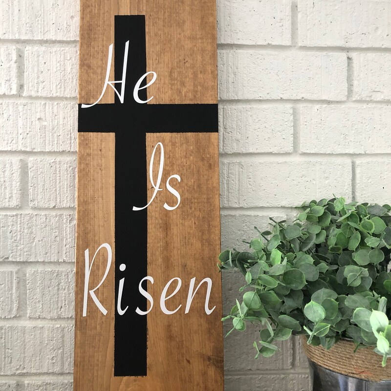 He is Risen Sign - Etsy