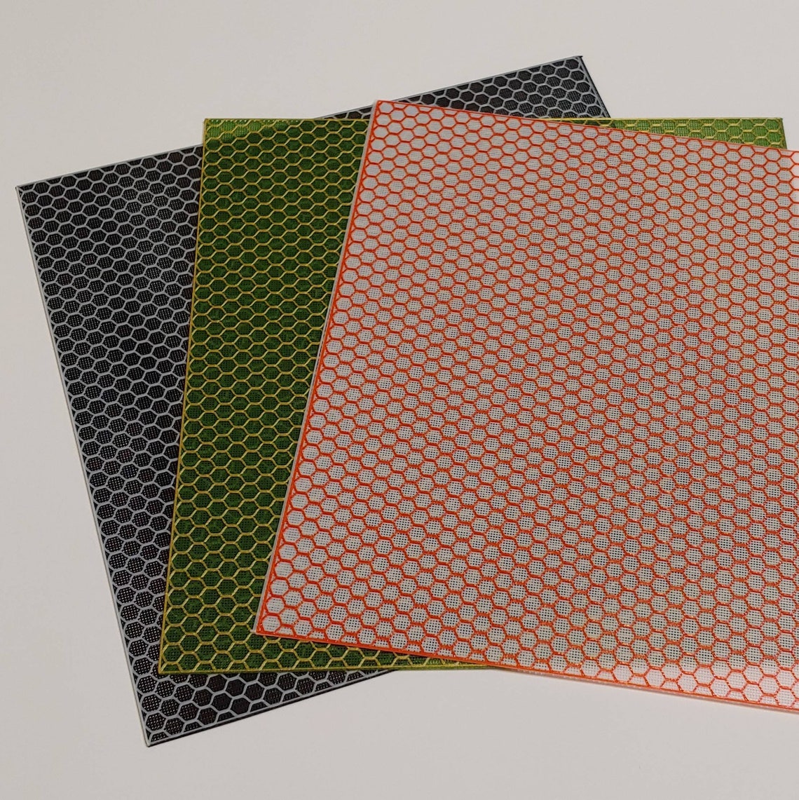 Mesh With Hexagonal Overlay, 3 Sheets, 20cm X 20cm with Custom Color ...