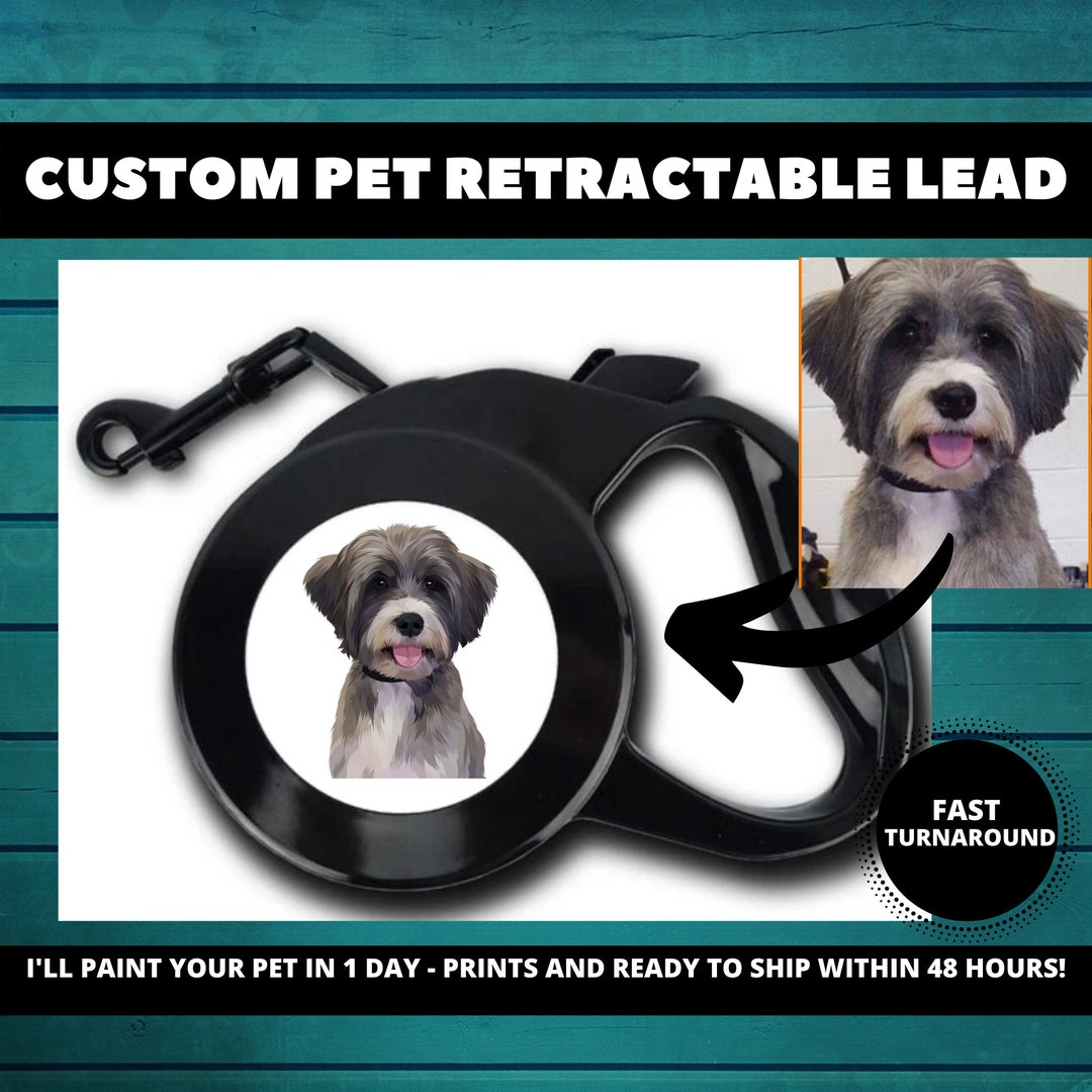 Retractable Custom Dog Lead | Personalized Dog Lead Holder | Dog Lover ...