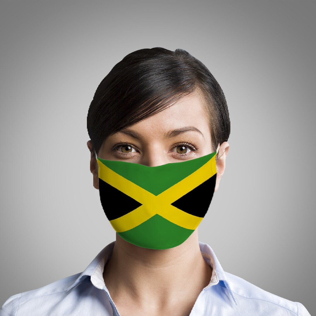 Jamaican Flag Face Mask Jamaica Flag Mask Unisex Face Mask - Etsy