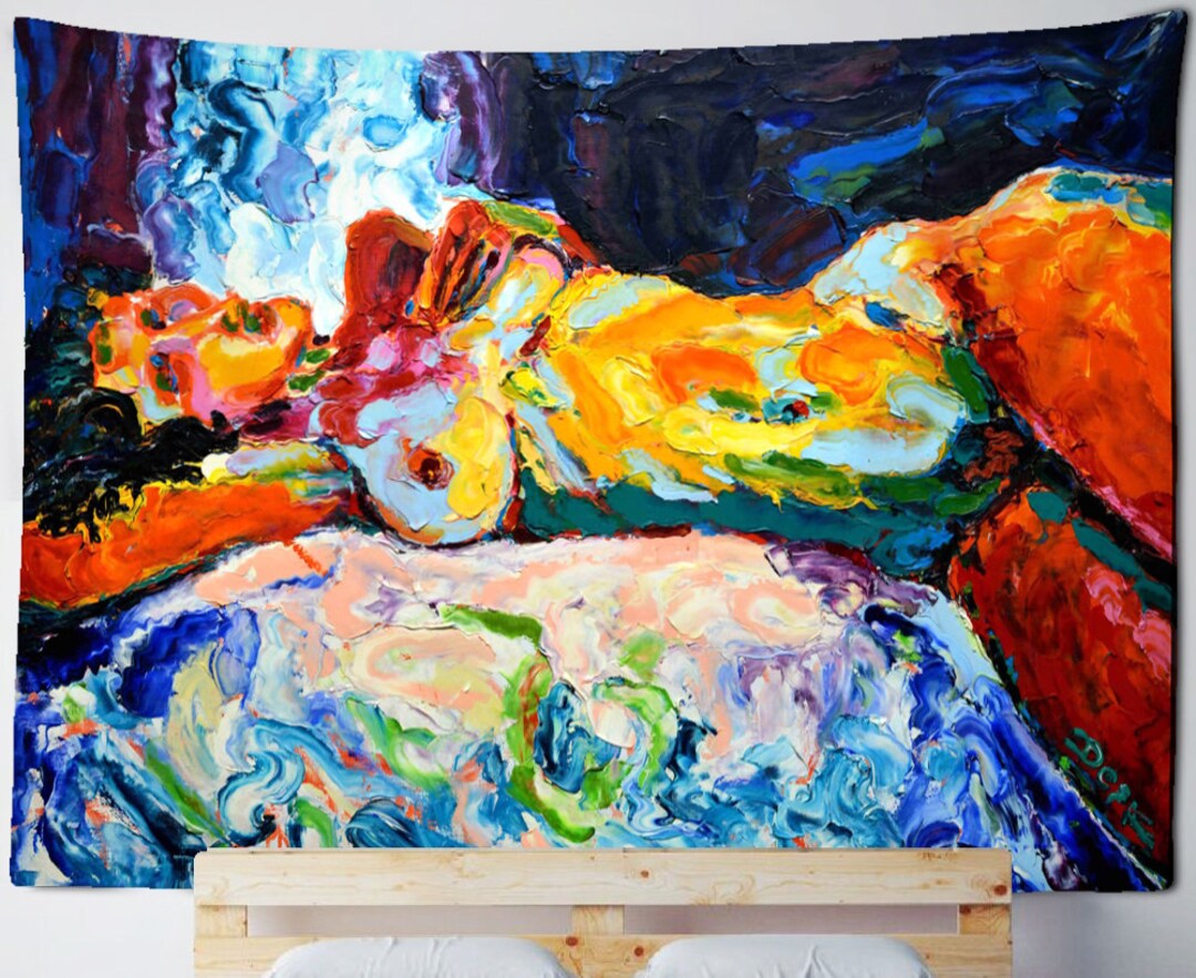 Art Tapestries Nude Woman Oil Painting Reproduction Wall Hanging ...