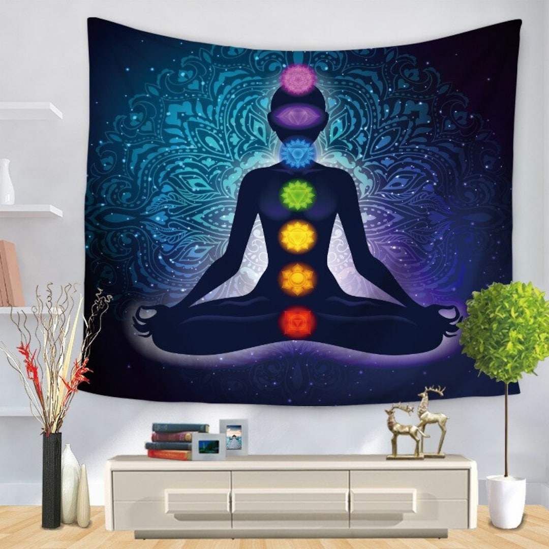 7 Chakra Tapestry Meditation Yoga Tapestry Wall Hanging Meditation Wall ...