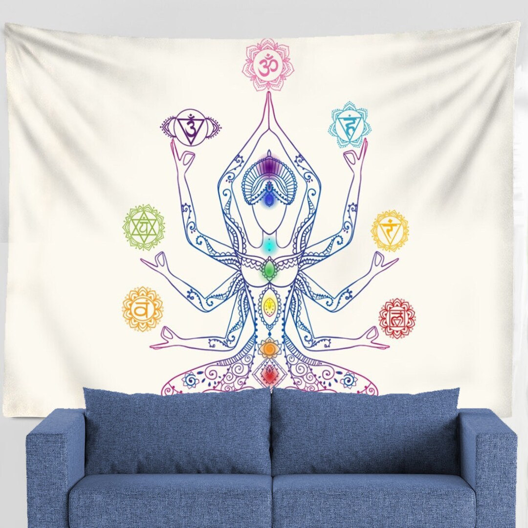 7 Chakra Tapestry Goddess Meditation Wall Hanging Tapestries Yoga Wall ...