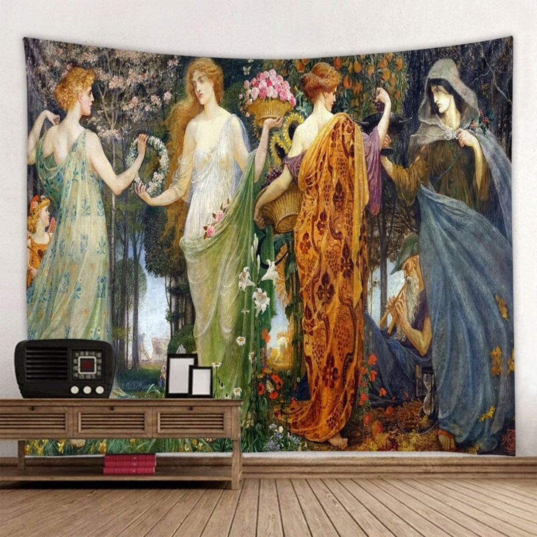 Art Tapestry Adapted From Classical Oil Painting Wall Hanging Wall ...