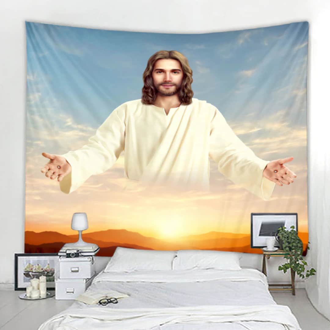 Religious Tapestry Jesus Christ Tapestry Christian Wall Hanging Religious Tapestries for Home ...
