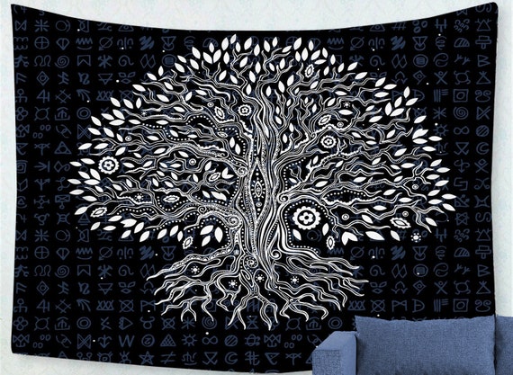 Viking Tapestry Yggdrasil Tree of Life Wall Tapestry Nordic | Etsy