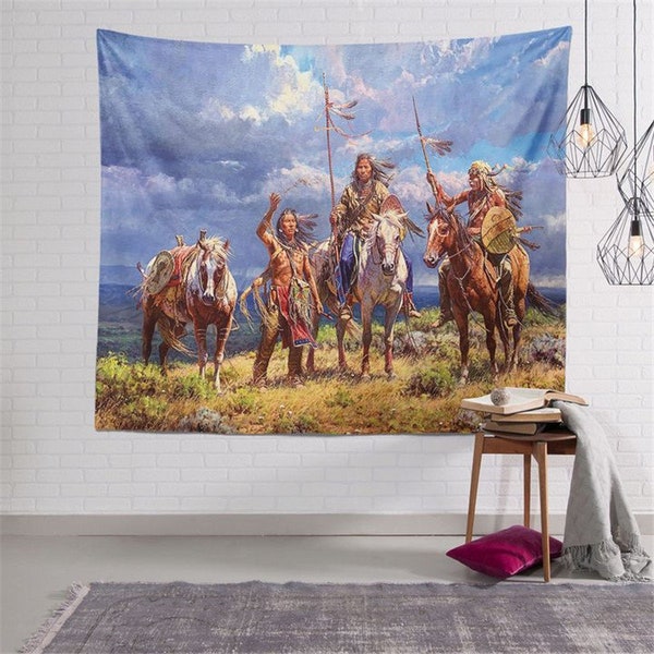 Wall Native American Indian Tapestry - Etsy