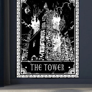 Tarot Tapestry Wall Hanging the Moon Tarot Card Wall Tapestry Astrology ...