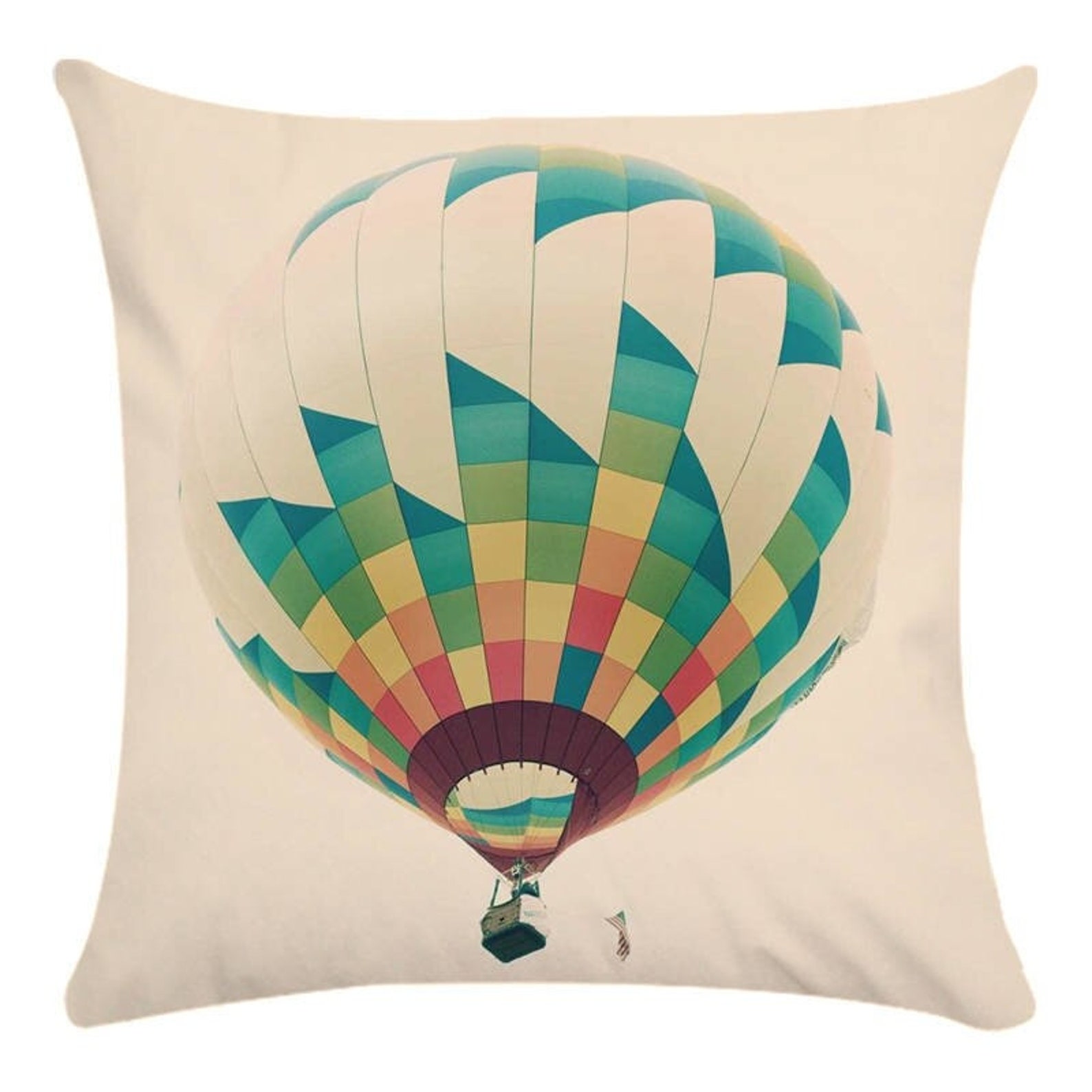 Balloon Pillow Cover Hot Air Balloon Cushion Cover Ballooons Etsy