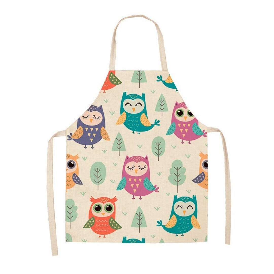 Owl Apron for Women Kids Owls Aprons Cooking Kitchen Owl Lover - Etsy