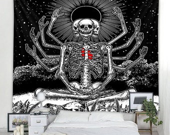 Skeleton Room Tapestry - Etsy