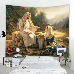 Religious Wall Tapestry Jesus Christ Christian Wall Hanging Religious Jesus God Tapestries for ...