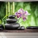 Zen Tapestry Zen Garden Wall Hanging Spa Green Bamboo Black Stone ...
