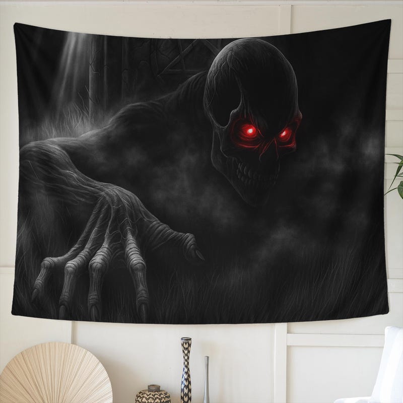 Skull With Red Eyes - Etsy