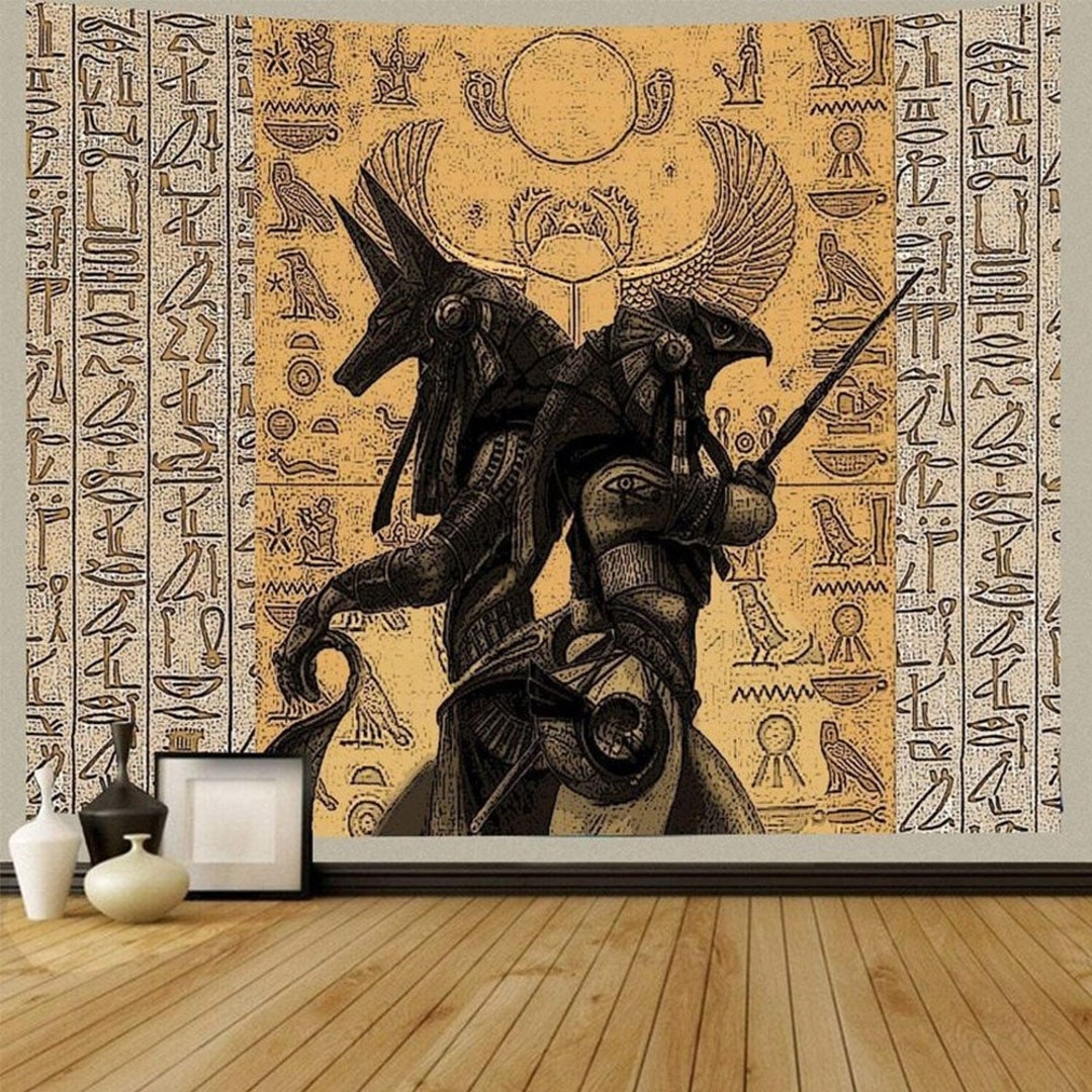 Egyptian Tapestry Ancient Egypt Mitology Wall Hanging Egyptian Gods ...