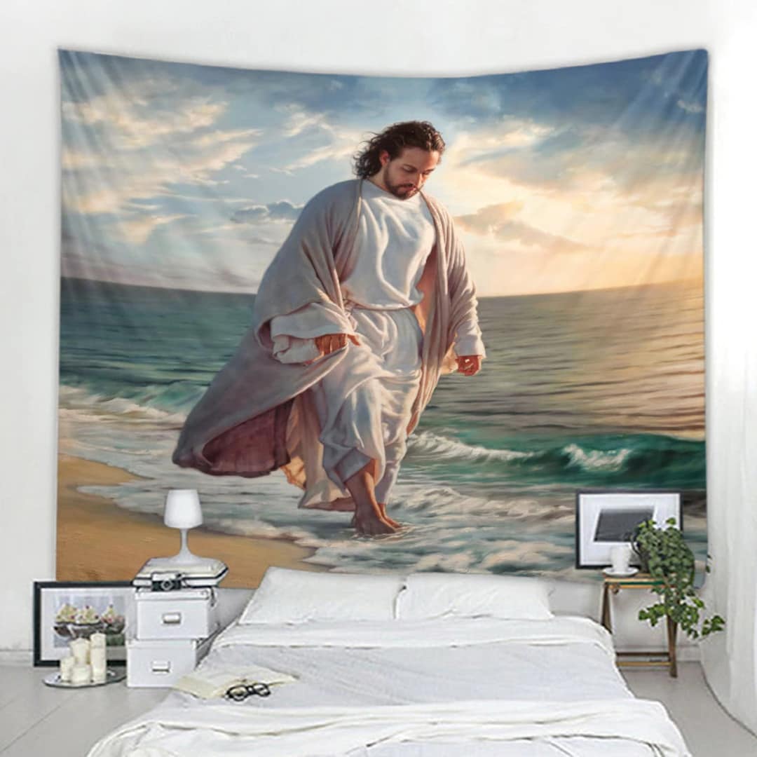 Religious Tapestry Jesus Christ Christian Wall Hanging Religious Tapestries for Home Bedroom ...