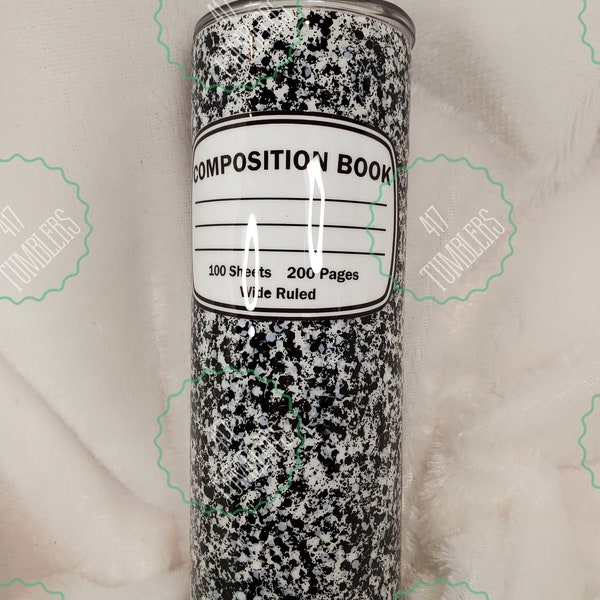 Composition Book Tumbler - Etsy