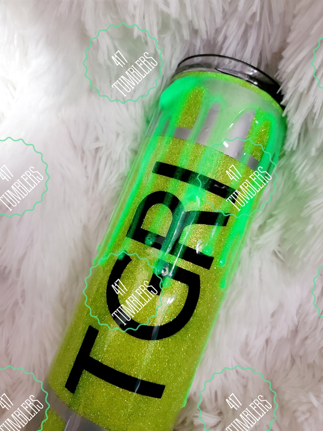 Drip "ooze" Green Glow Tumbler - Etsy