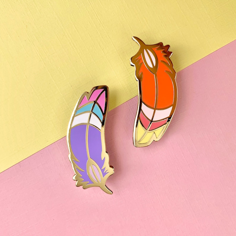 Loftwing Feather Enamel Pin - Etsy