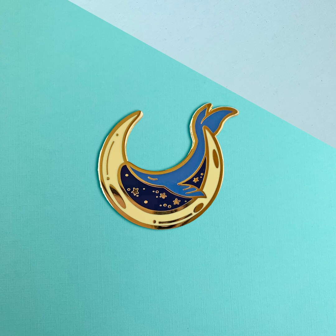 Underwater Skies Whale Enamel Pin - Etsy