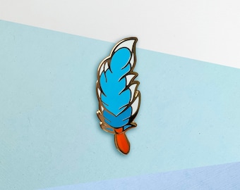 Rainbow Wing Feather Enamel Pin - Etsy