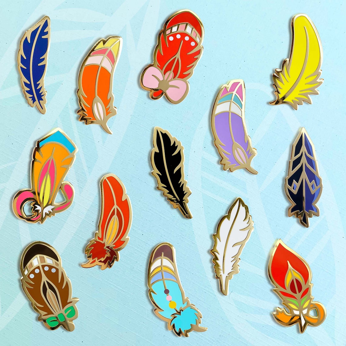 Loftwing Feather Enamel Pin - Etsy