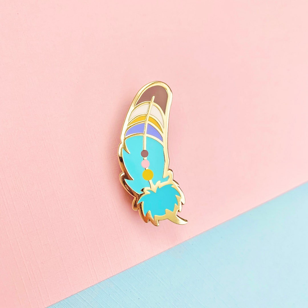 Kass Rito Feather Enamel Pin - Etsy