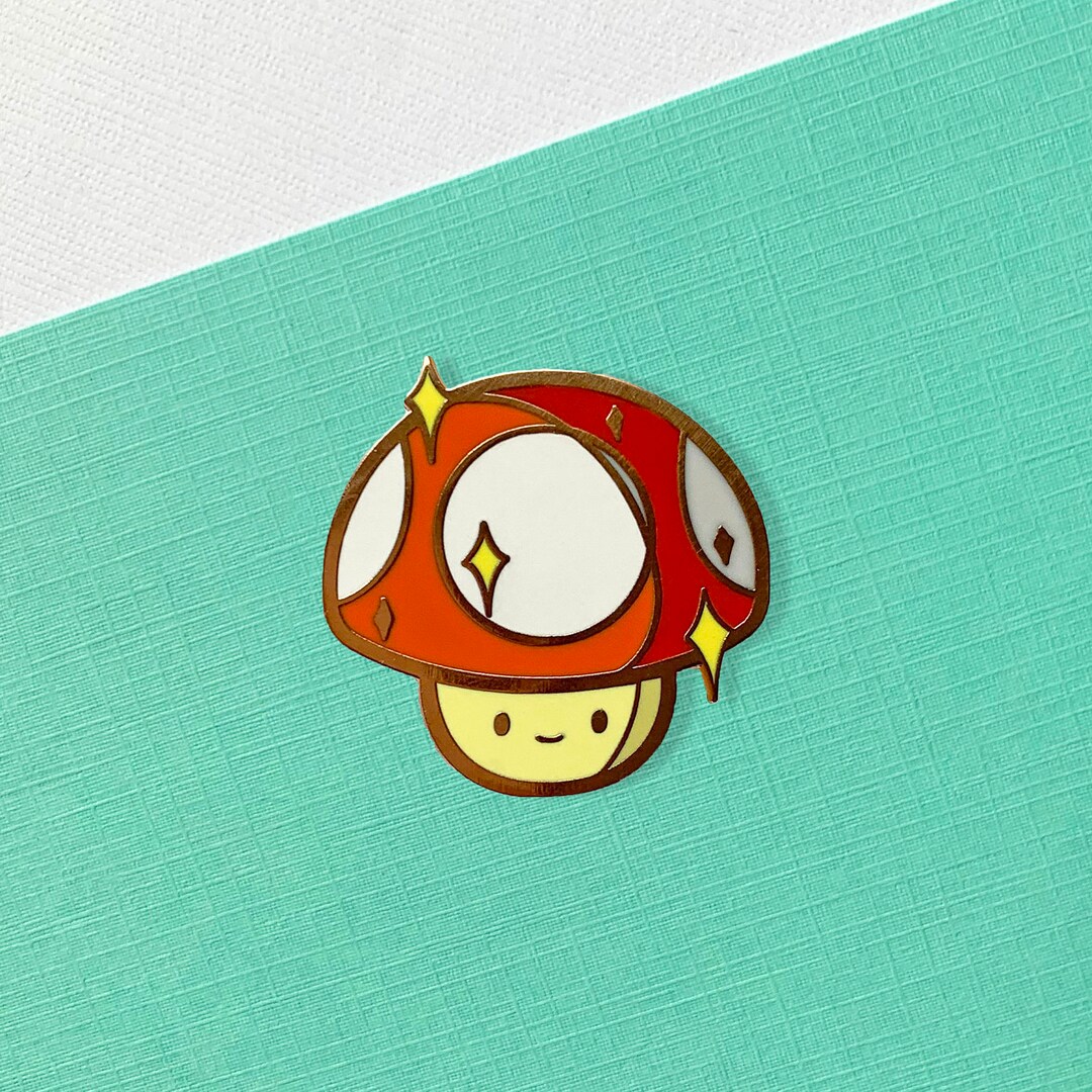 Super Mushroom Enamel Pin - Etsy