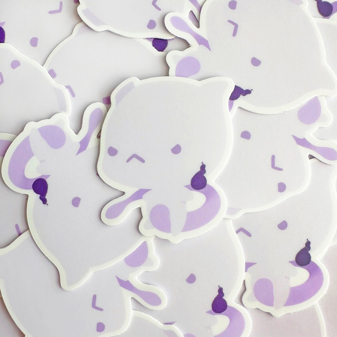 Mewtwo Vinyl Sticker - Etsy