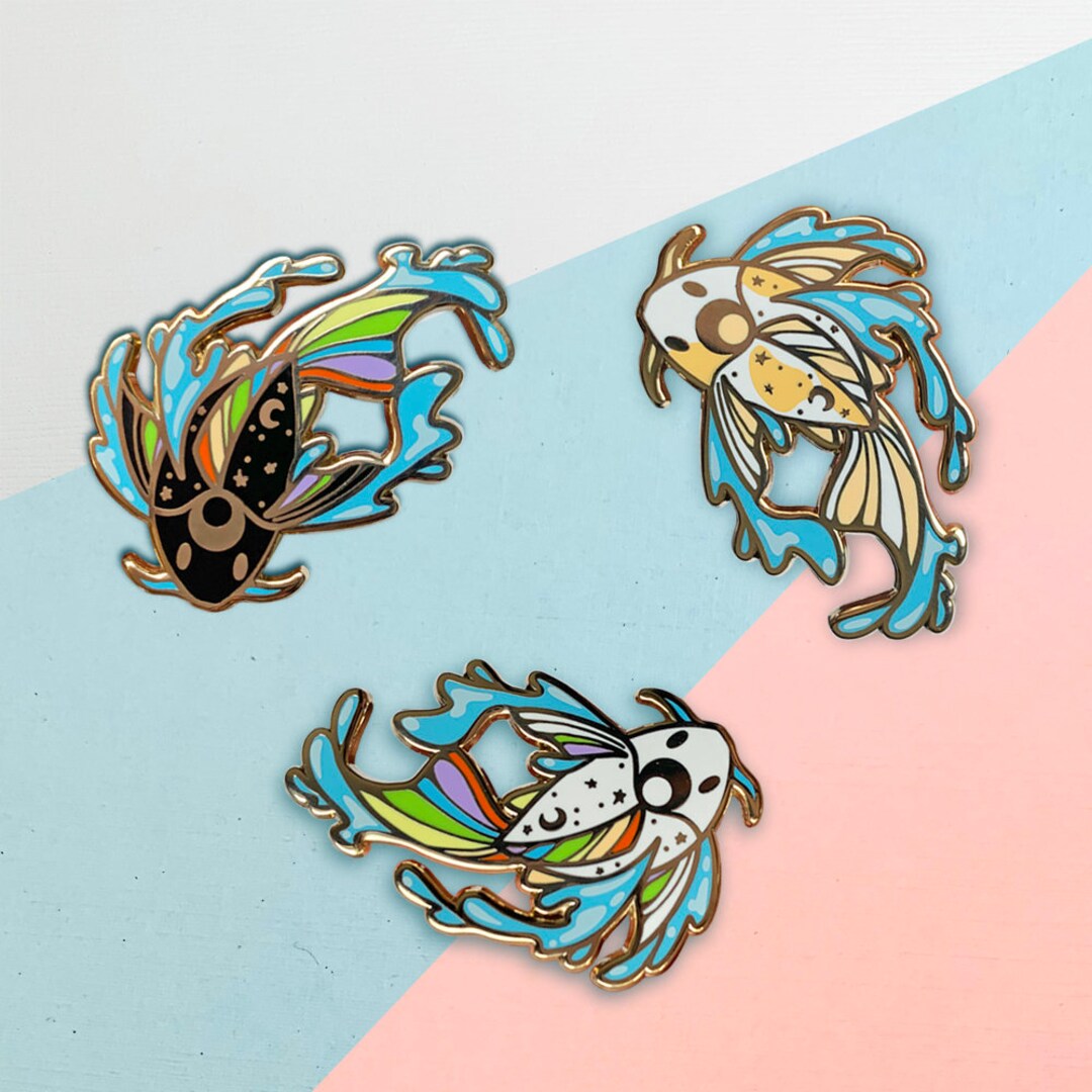 Underwater Skies Koi Enamel Pin - Etsy