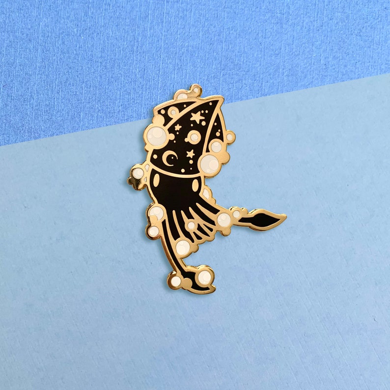 Underwater Skies Squid Enamel Pin - Etsy