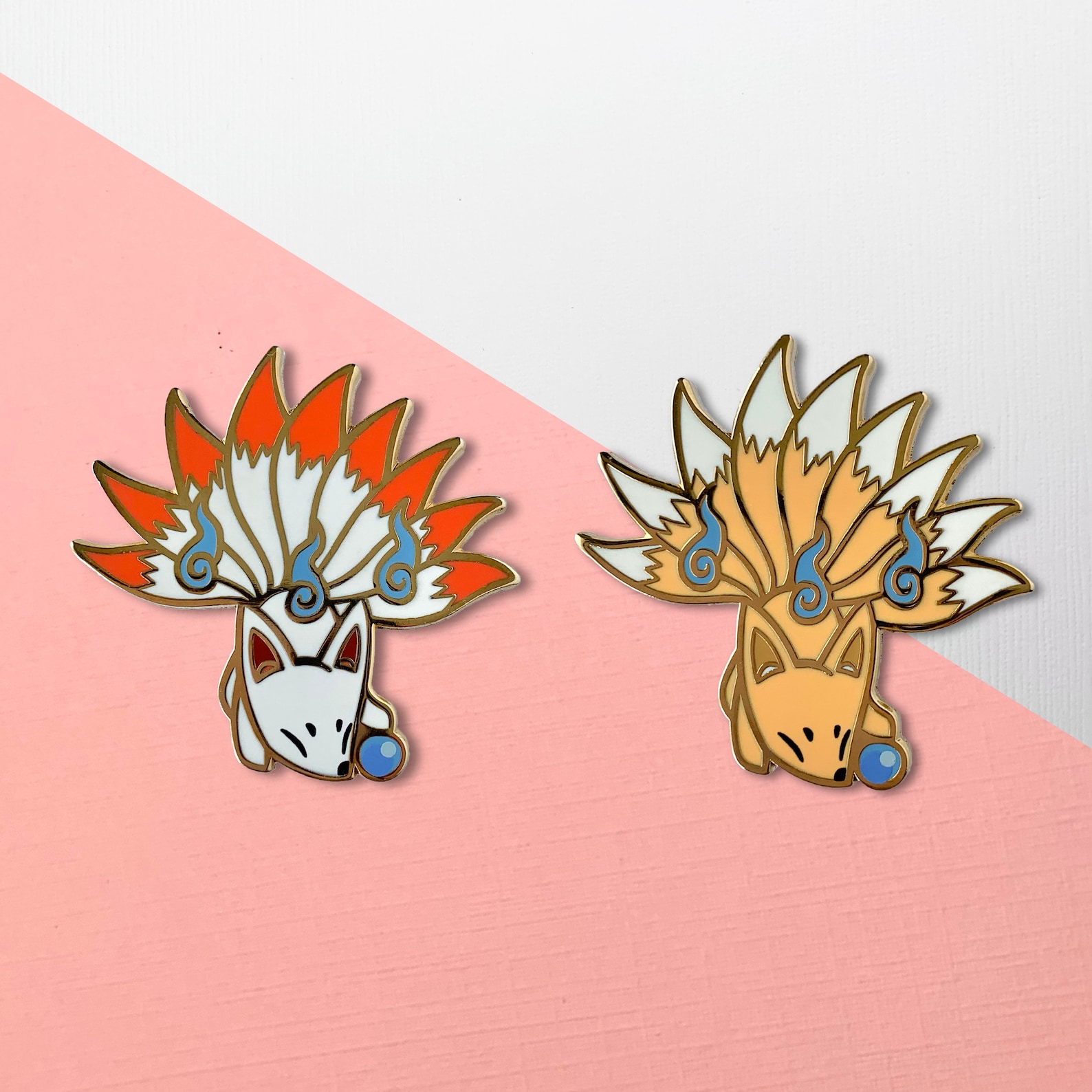 Kitsune Enamel Pin - Etsy