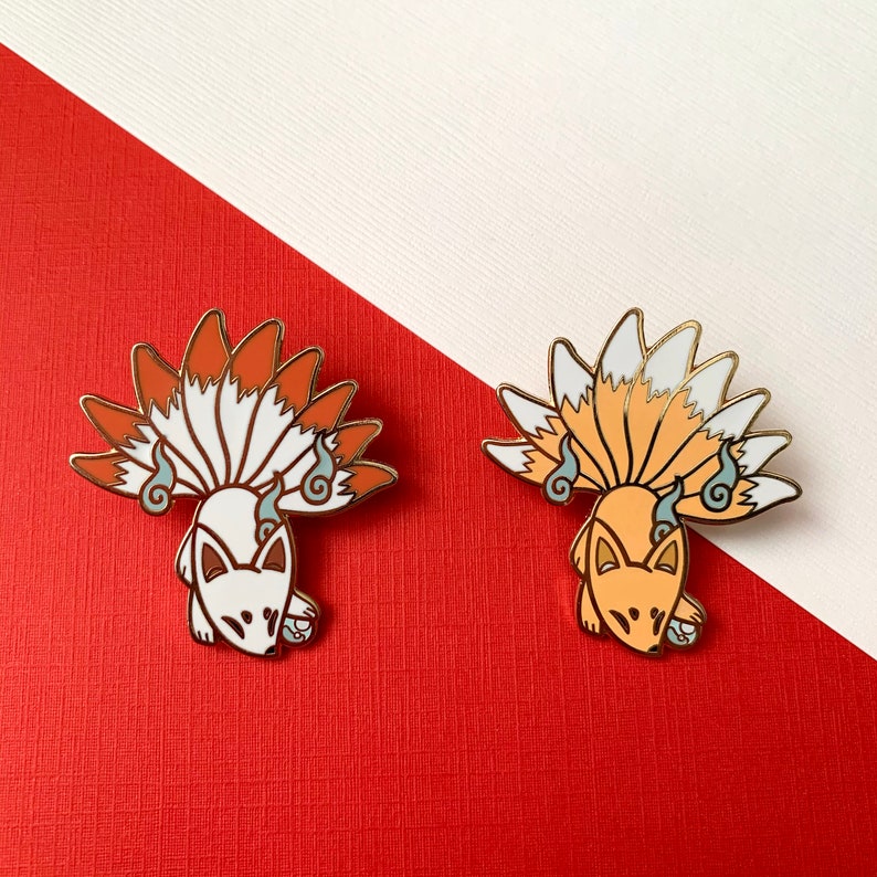 Kitsune Enamel Pin | Etsy