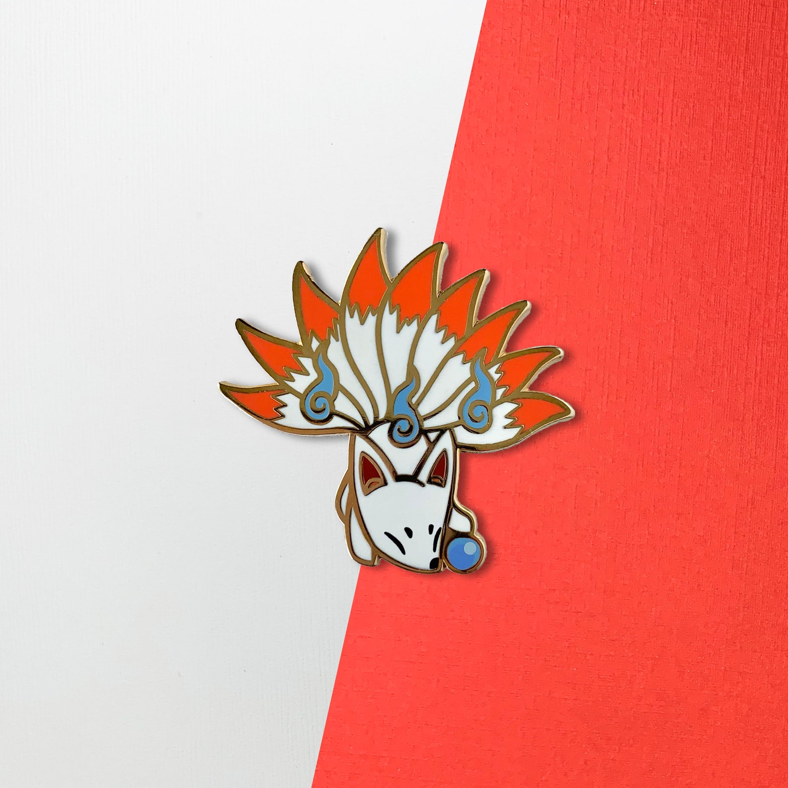 Kitsune Enamel Pin - Etsy