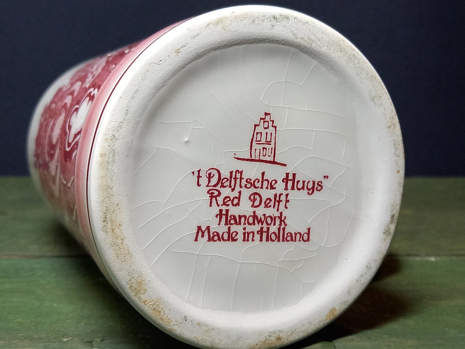 Vintage Red DELFT Tankard / Stein Handwork made in Holland | Etsy